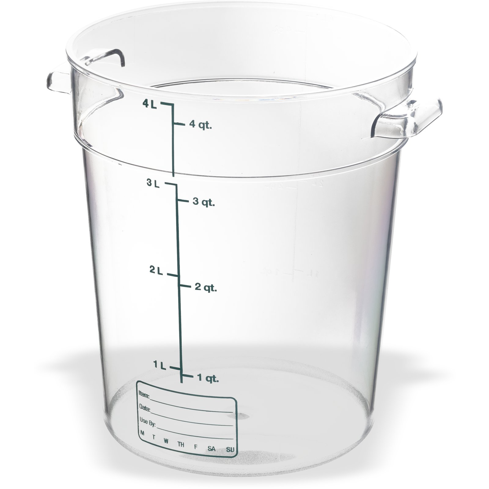 Carlisle 1076407 Round Clear Container 4 Quart StorPlus