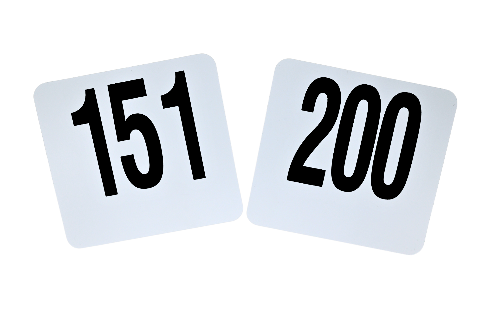 4" Table Numbers 151-200