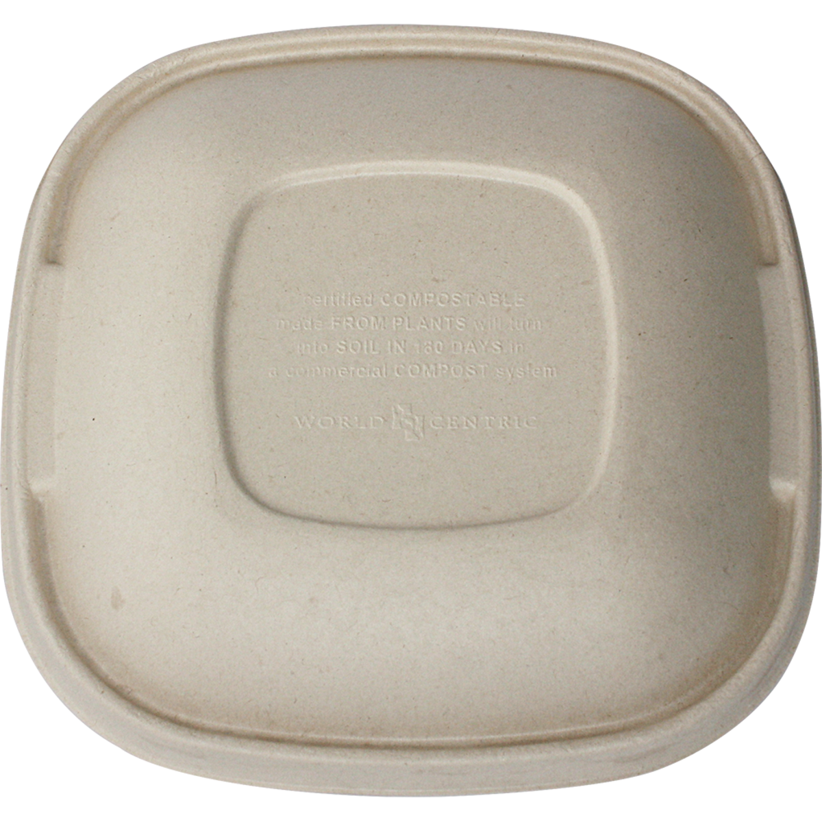 World Centric BQL-SC-24-LF Fiber Lid for 24-48 oz Fiber Square Bowls
