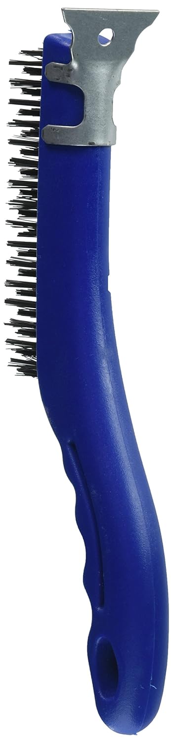 American Metalcraft 1147 Blue Wire Brush with Scraper | Shop Janitorial...