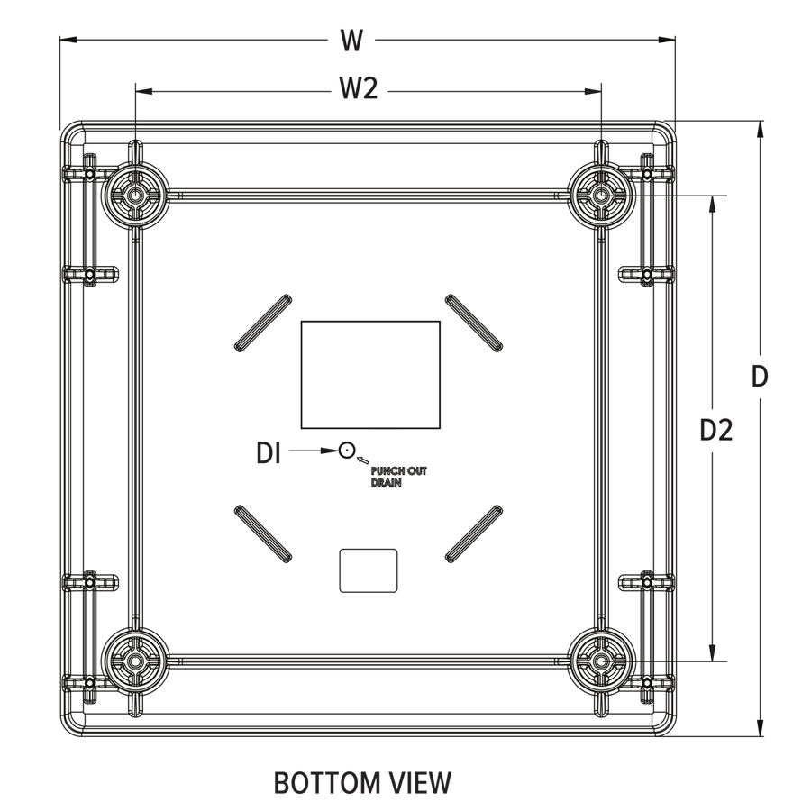 Vollrath 1697 Dolly Base with 5" Casters