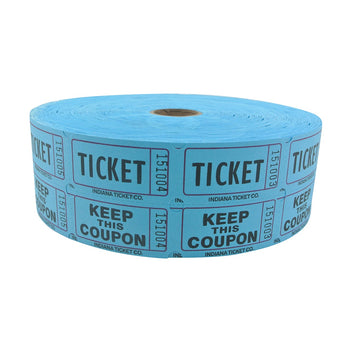 White Double Raffle Tickets 2000/Roll