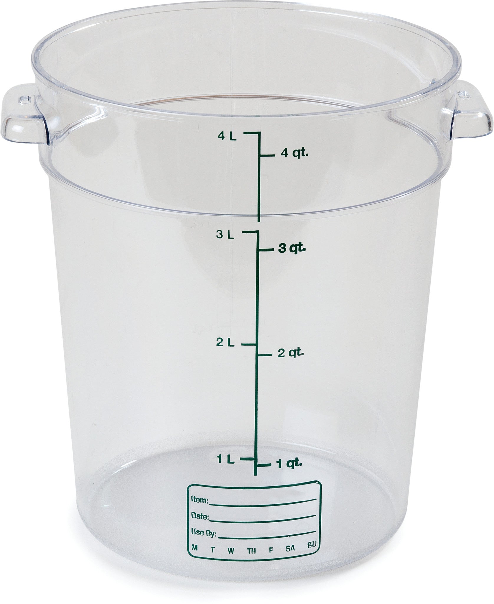 Carlisle 1076407 Round Clear Container 4 Quart StorPlus