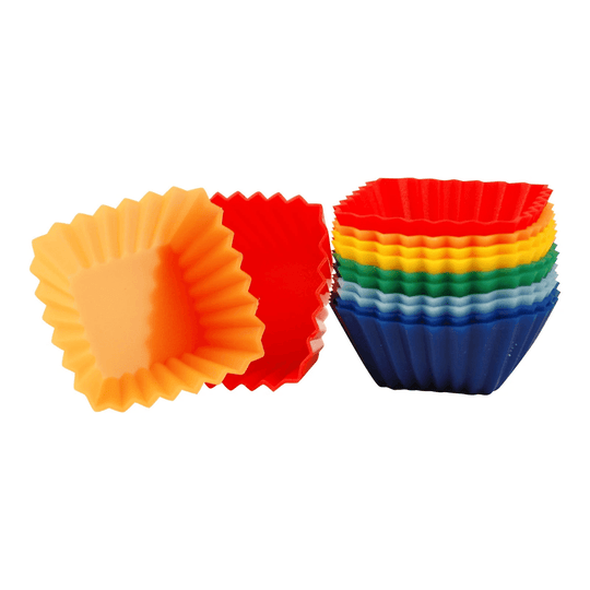 Set of 12 Square Mini Baking Cups | Silicone