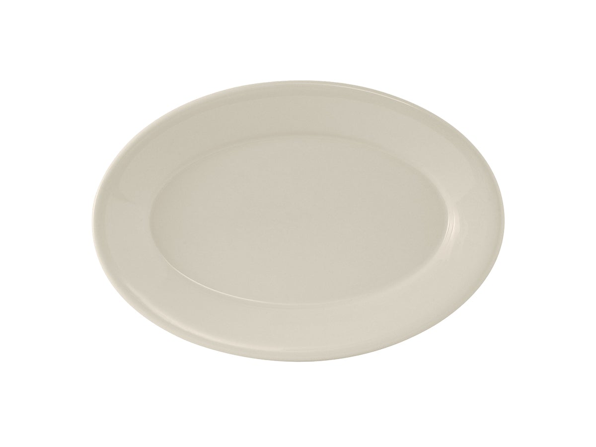 Tuxton TRE-012 10.5" Oval Wide Rim RE Platter 12/Box