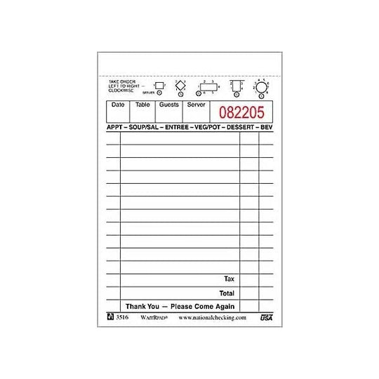Waiter Pad 3.5 X 5.125 1 Pt Check (3516)